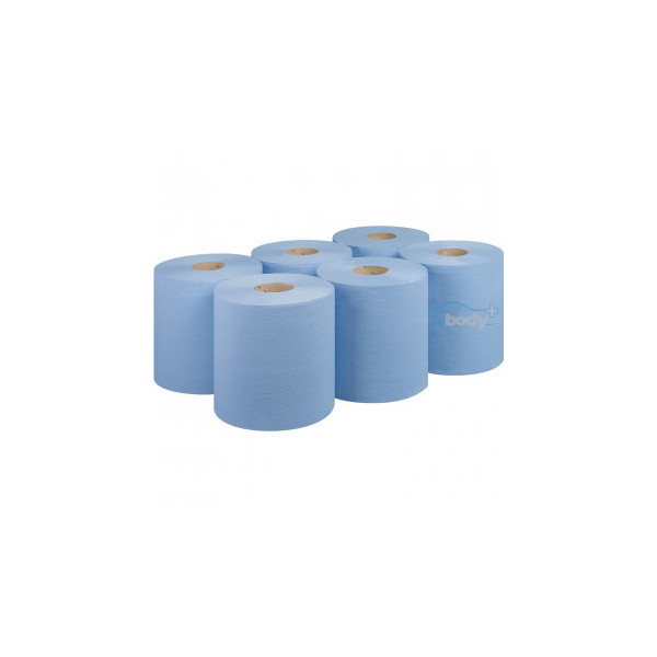 BLUE CENTREFEED ROLLS 2 PLY 100M x 170mm PACK OF 6