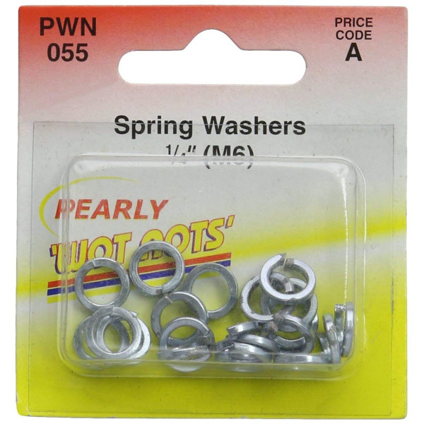 SPRING WASHER 1/4 - 6mm PACK 20